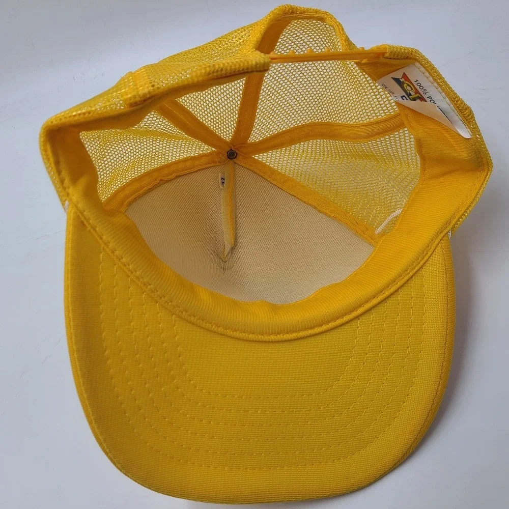 Civic Caps | Accessories | Vintage Trucker Hat Snapback Mesh Yellow ...